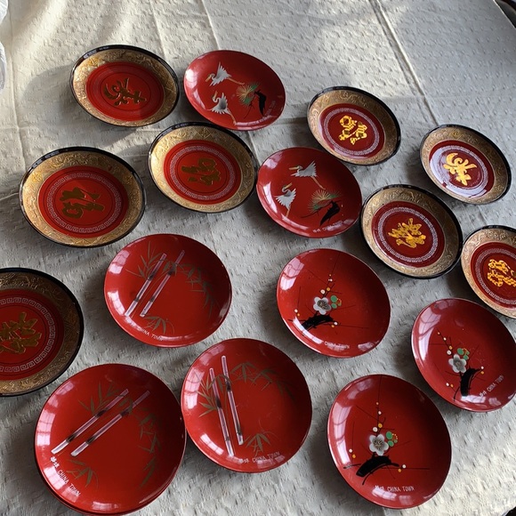 taiwan | Dining | Vintage Japanese Lacquer Plates | Poshmark